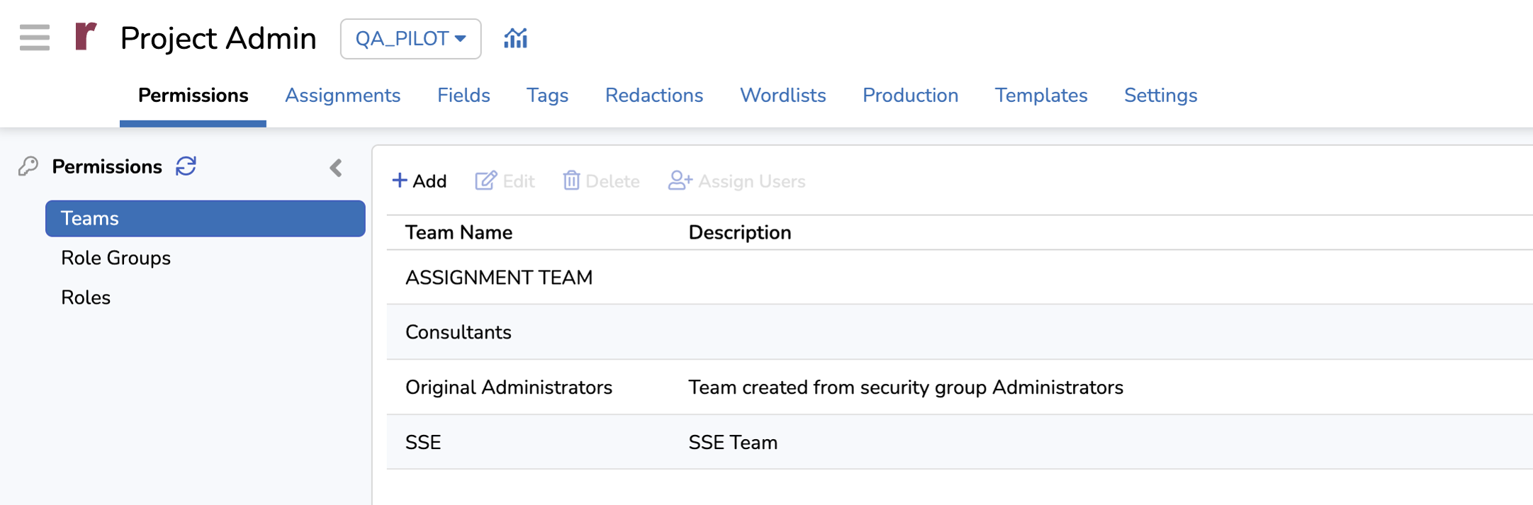 Set User Team Membership & Permissions